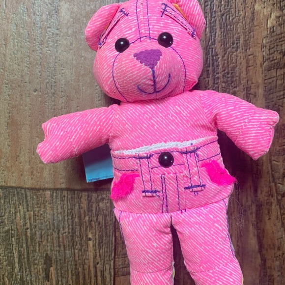 tyco | Toys | Vintage 995 Tyco Pocket Doodle Bear Denim Pink Pink Stars ...